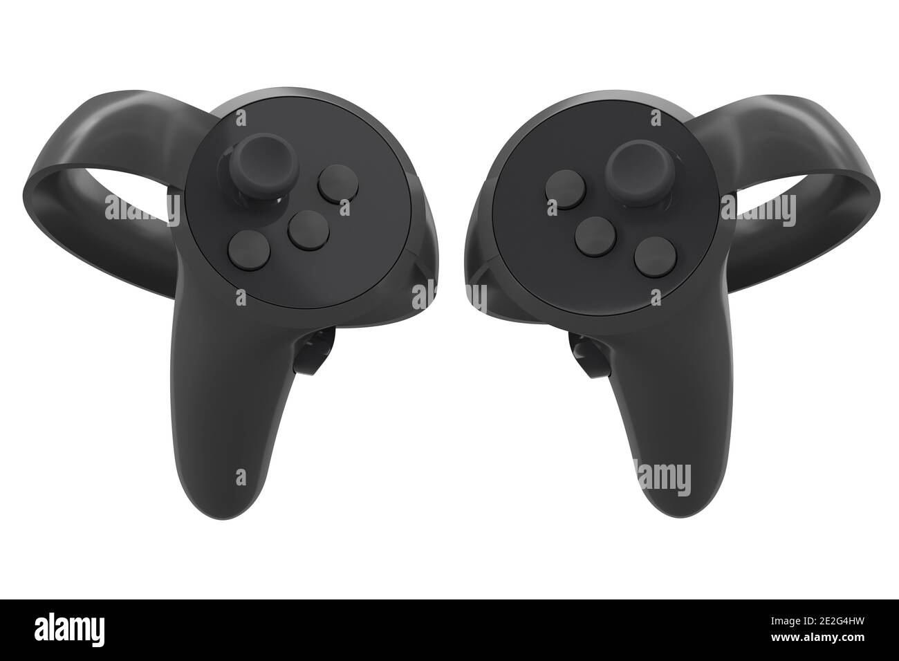 Virtual reality controllers for online and cloud gaming isolated on ...