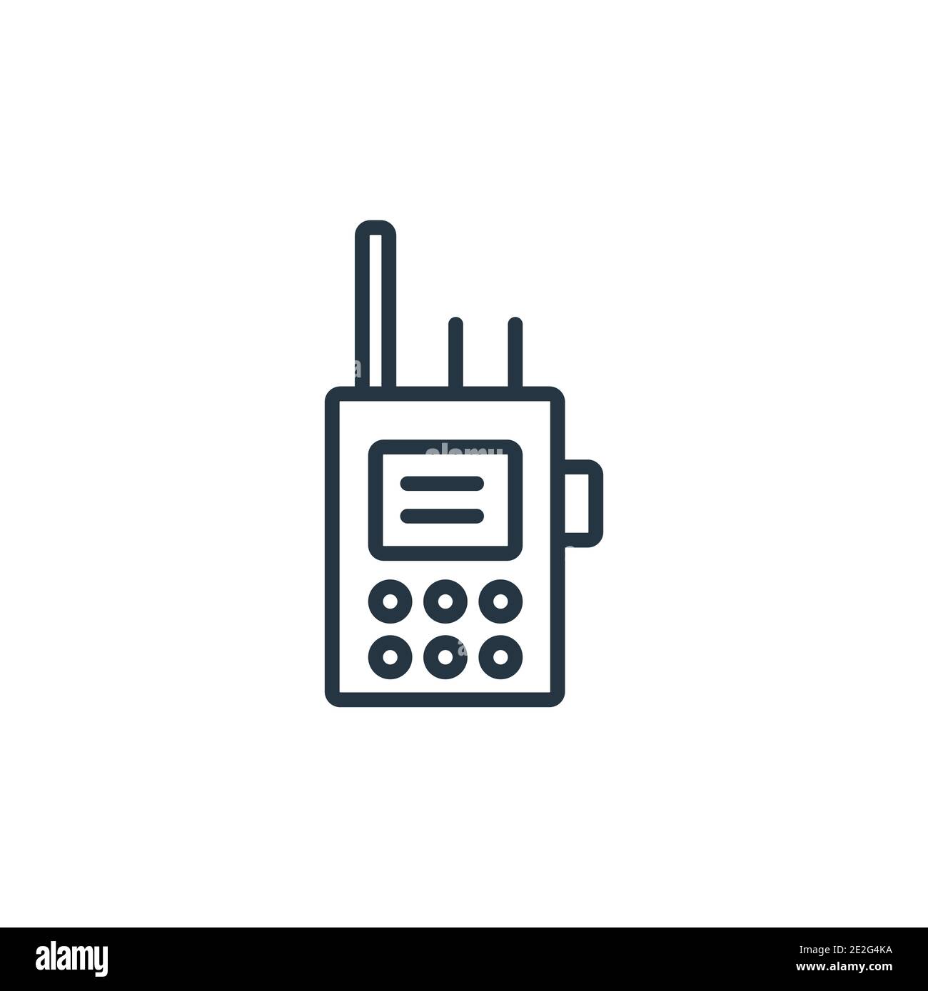 Militar radio outline vector icon. Thin line black militar radio icon ...