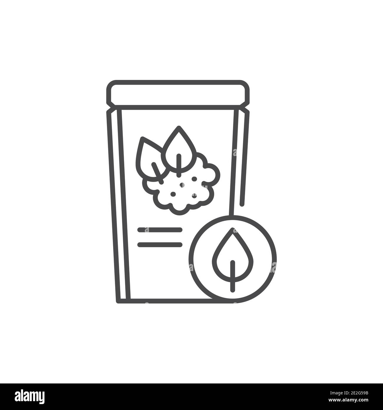 Matcha tea packaging olor line icon. Pictogram for web page, mobile app ...