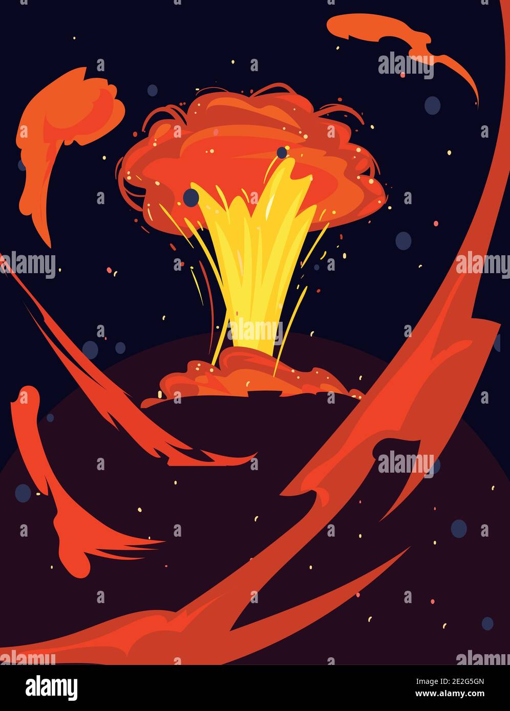 Military explosion flame with smoke design, Weapon destruction war and ...