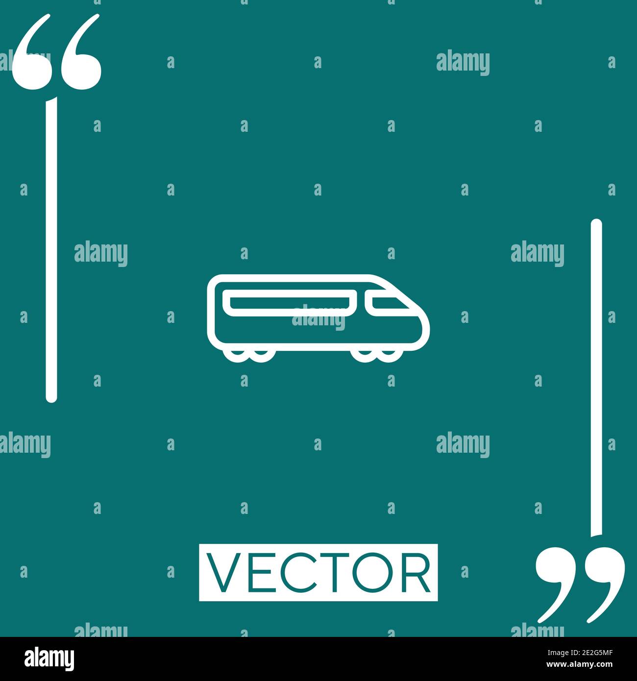 fast train vector icon Linear icon. Editable stroke line Stock Vector ...