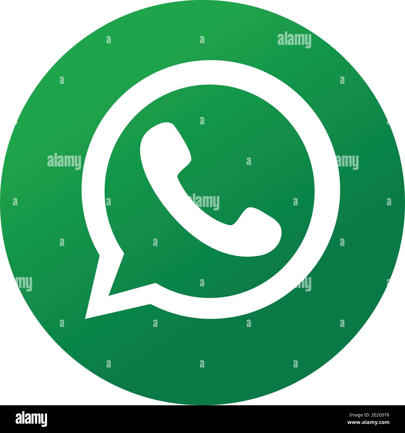 WhatsApp logo symbol icon over white background, colorful design ...