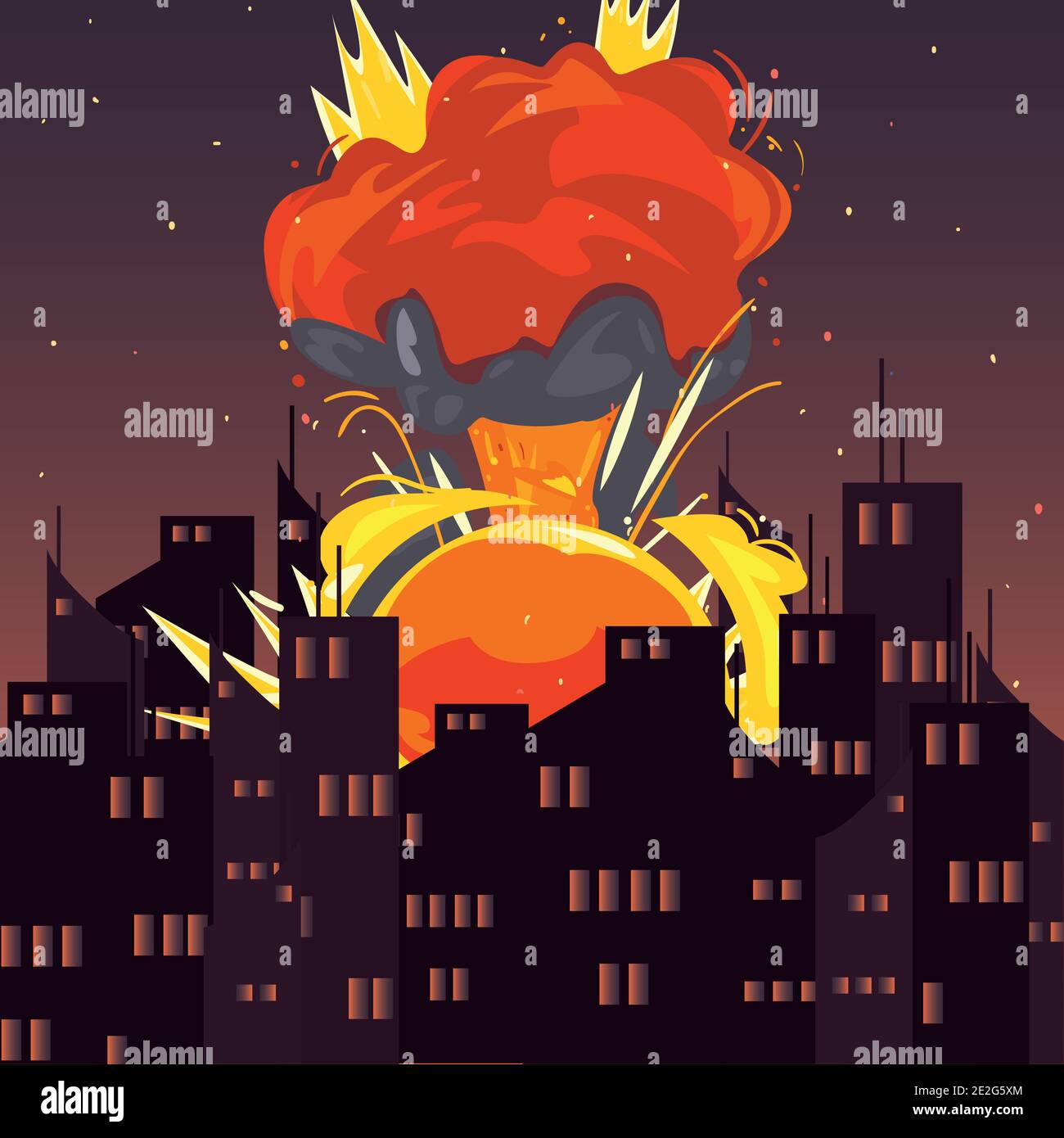 War destruction buildings Stock Vector Images - Alamy