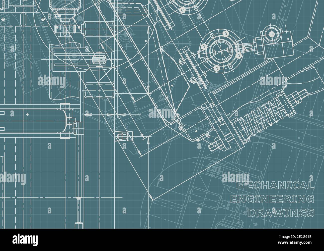 Vector engineering illustration. Instrument-making. Computer aided ...
