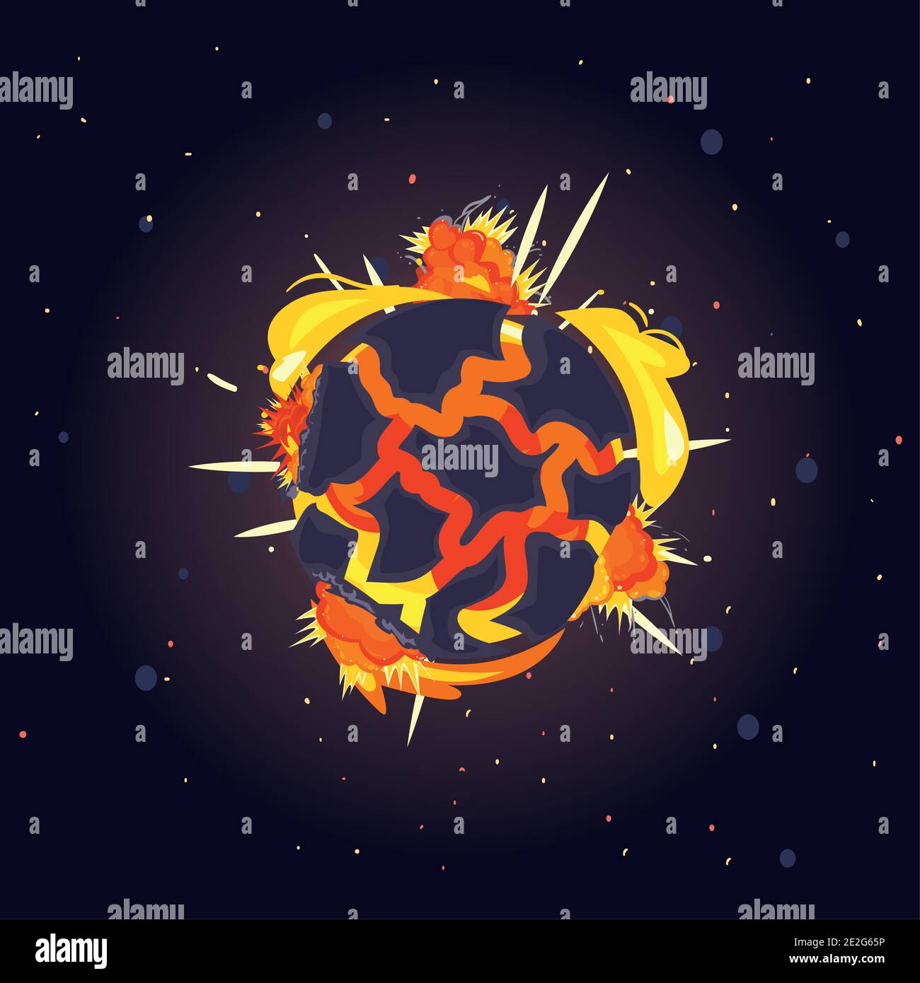 Military explosion flame cartoon icon design, Weapon destruction war ...