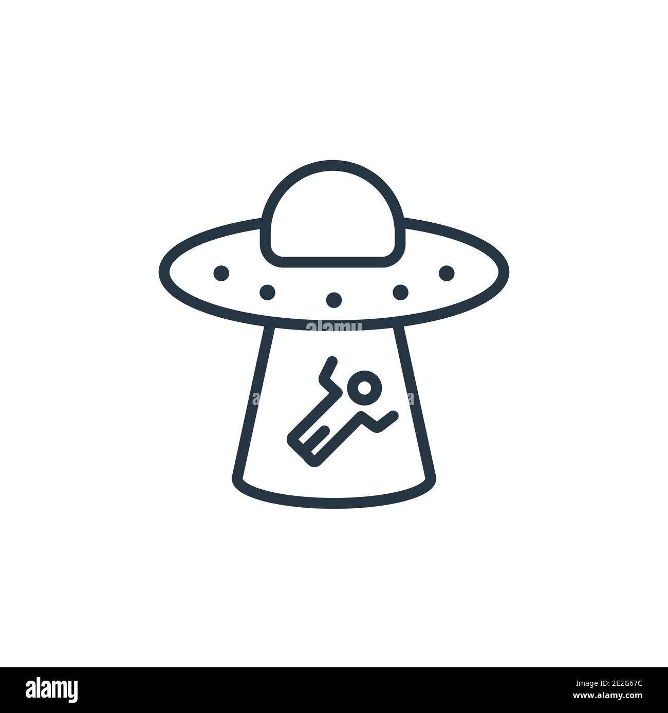 Abduction outline vector icon. Thin line black abduction icon, flat ...