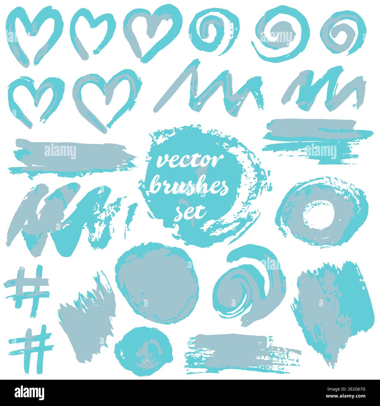 Vector illustration isolated. Collection of elements. Large set of two ...