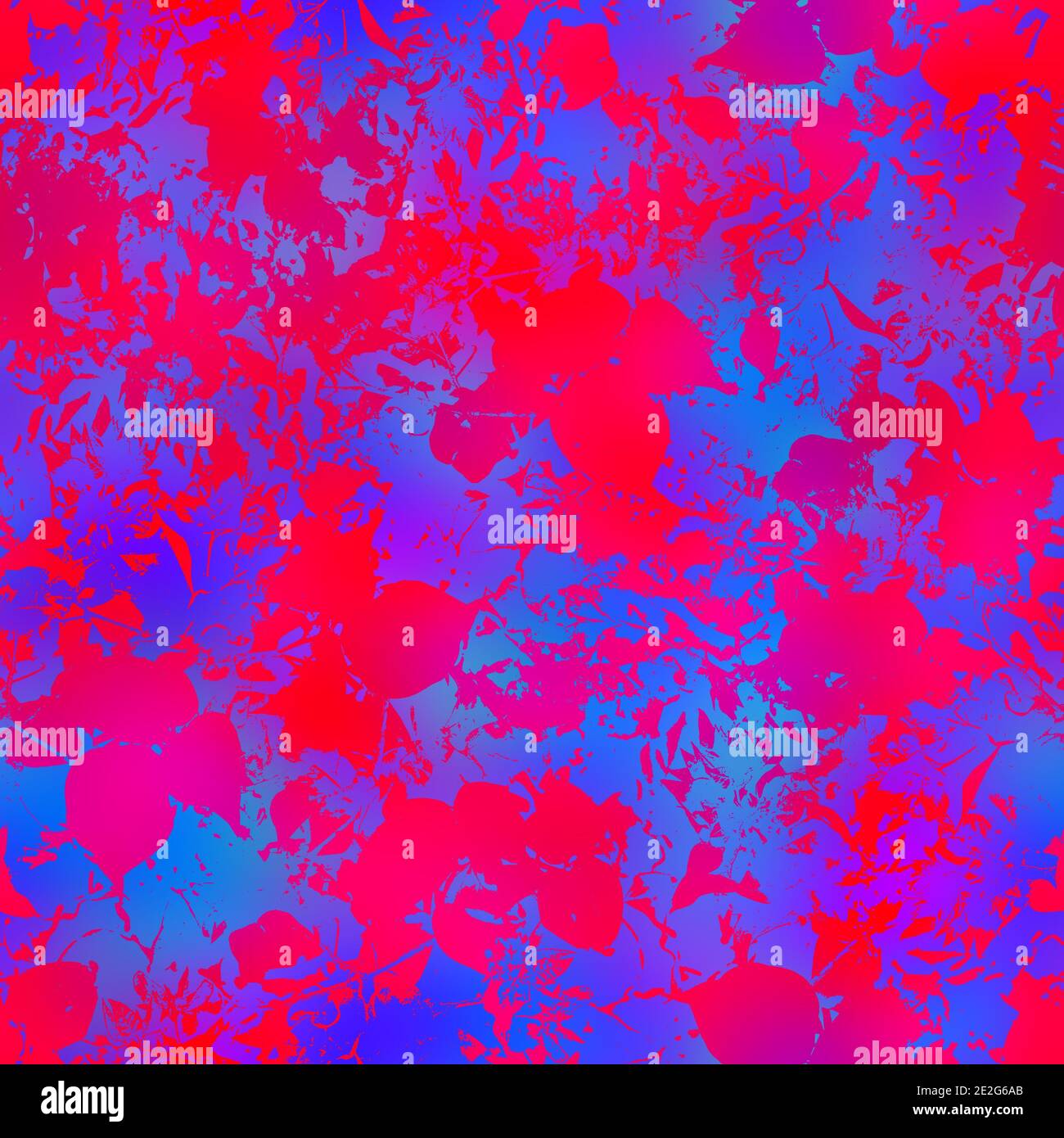Seamless intense red and blue leaf pattern Stock Photo - Alamy