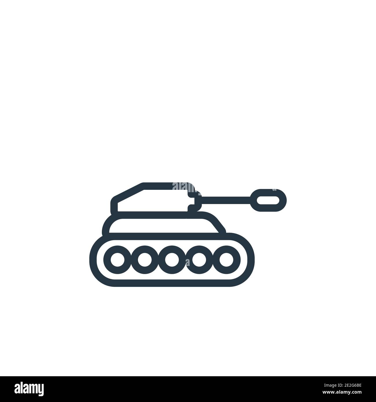 Tank outline vector icon. Thin line black tank icon, flat vector simple ...
