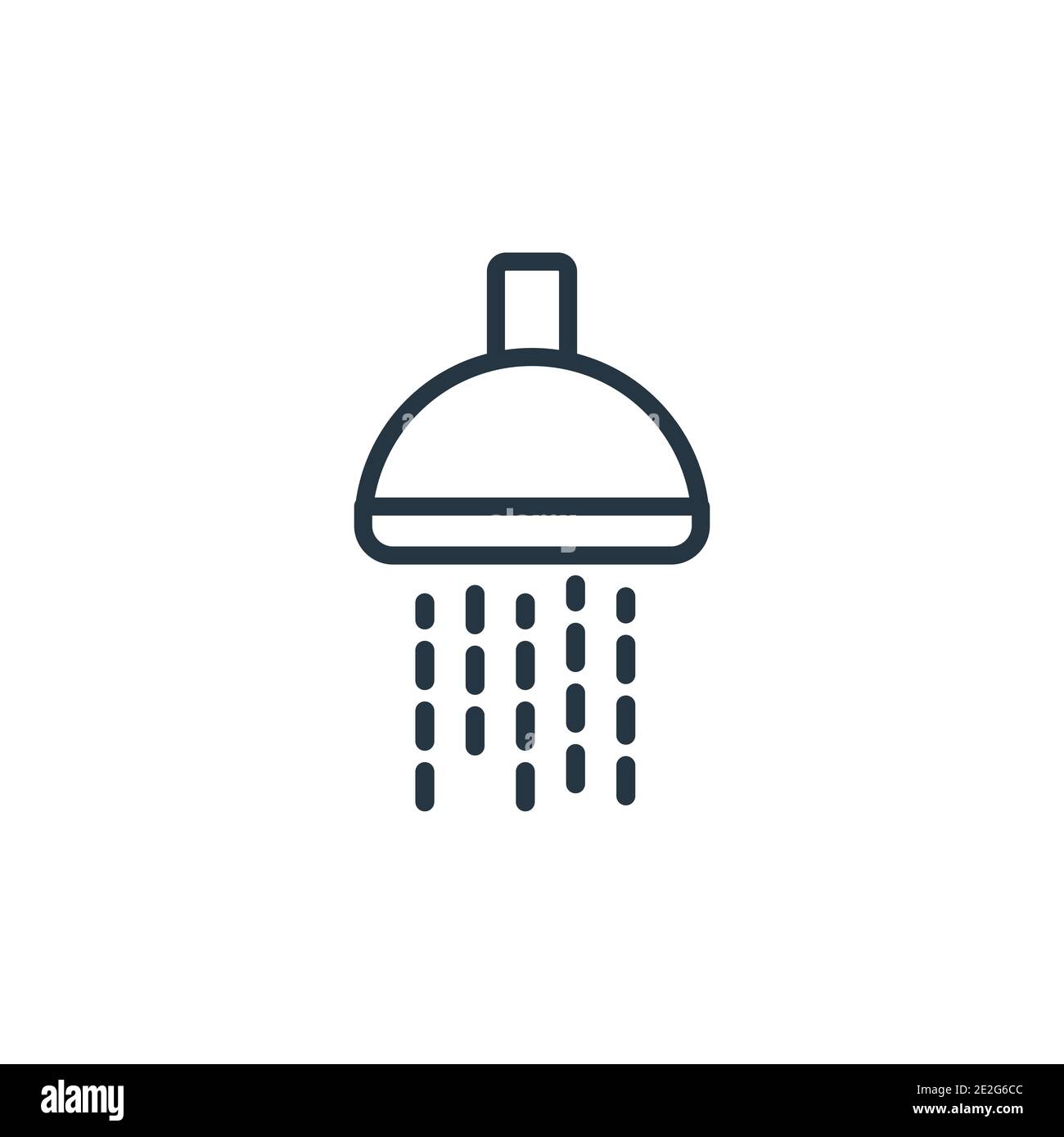 Shower head outline vector icon. Thin line black shower head icon, flat ...