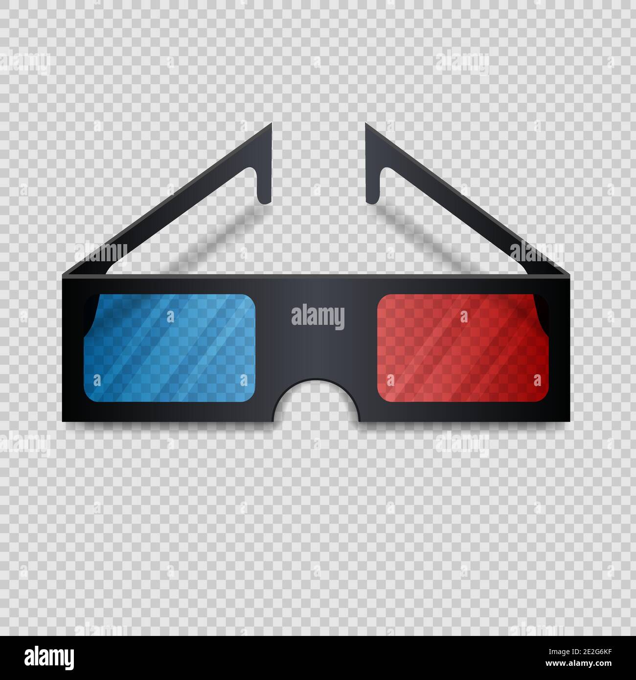 3D glasses black on a transparent background. Vector illustration. EPS ...