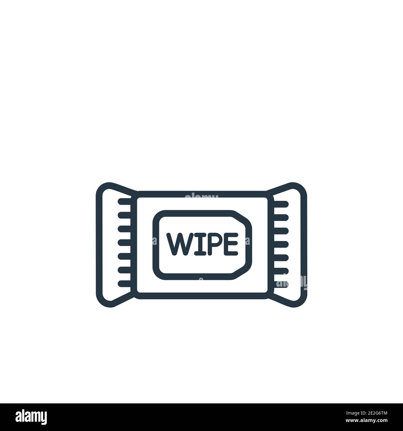 Wet wipes outline vector icon. Thin line black wet wipes icon, flat vector simple element ...