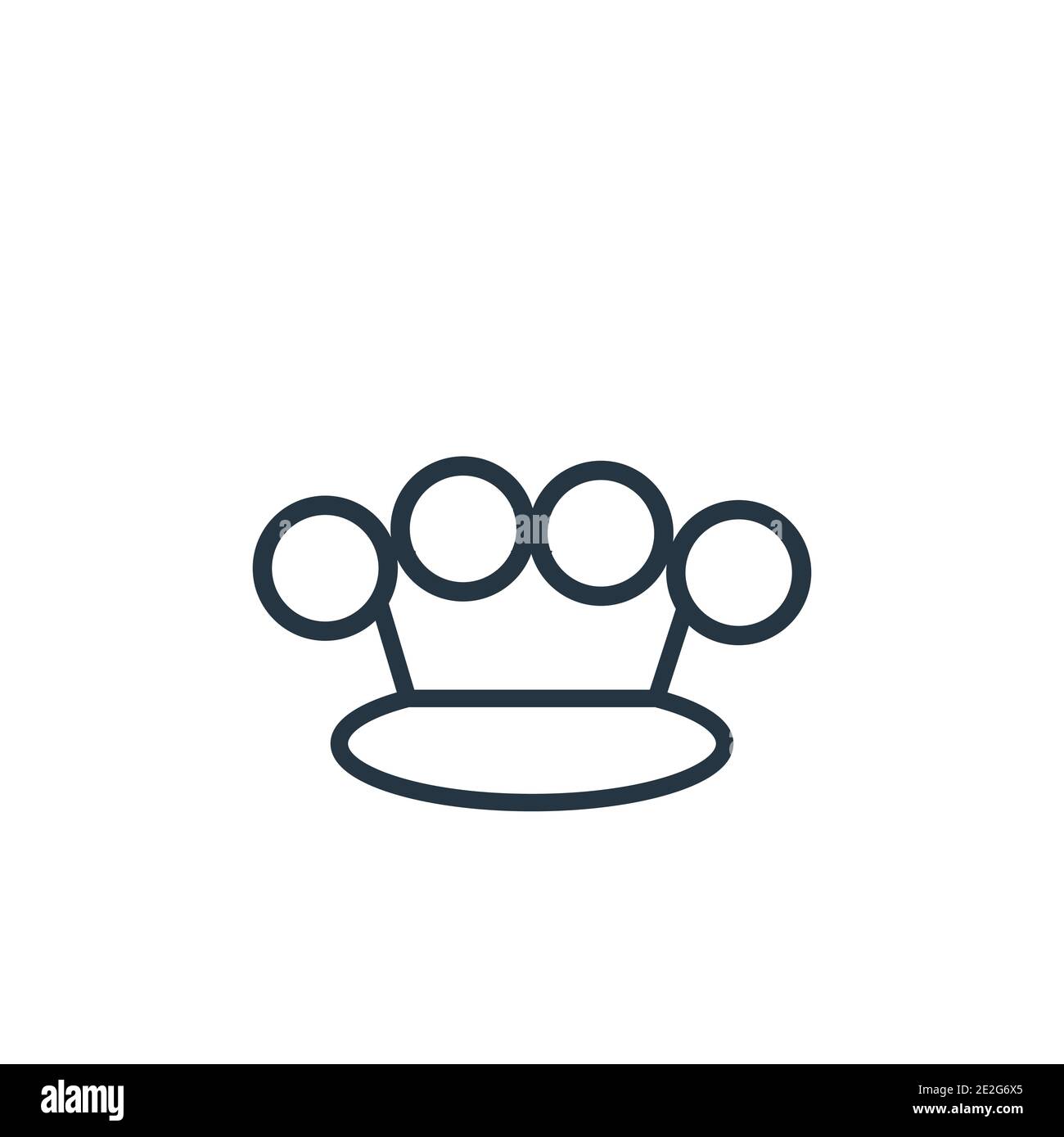 Knuckle outline vector icon. Thin line black knuckle icon, flat vector simple element ...