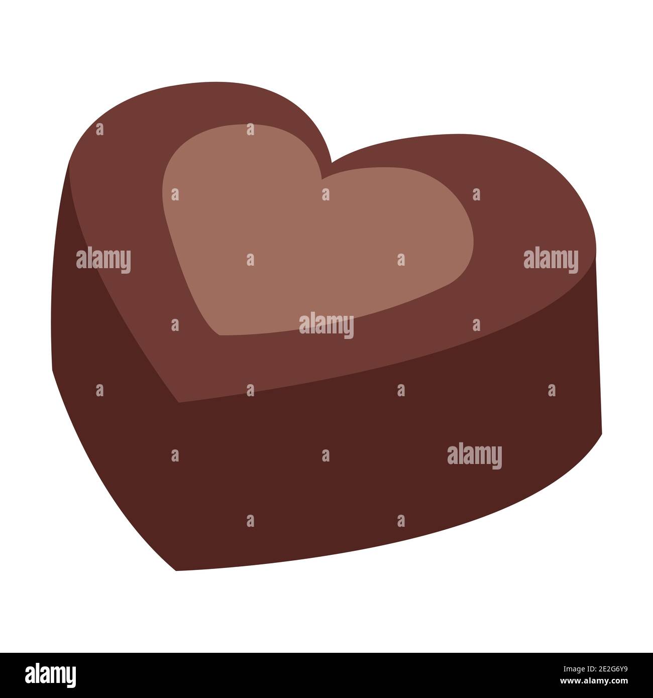 Vector illustration of a chocolate heart on white Stock Vector Image ...