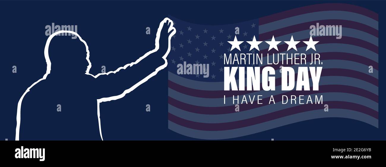 Martin Luther King Jr Day greeting card. I have a dream inspirational ...