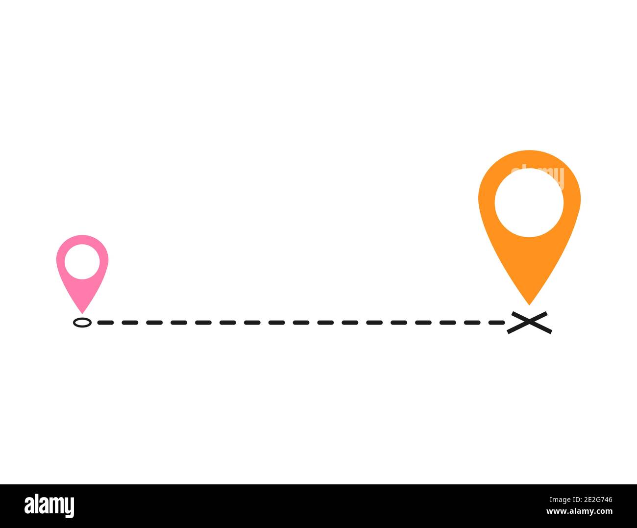 Vector icon, symbol moved announcement design image isolated on white ...