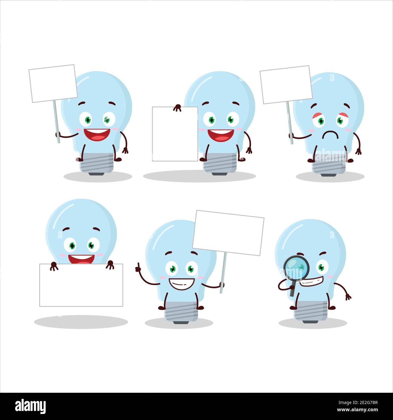 Halogen cartoon in character bring information board. Vector ...