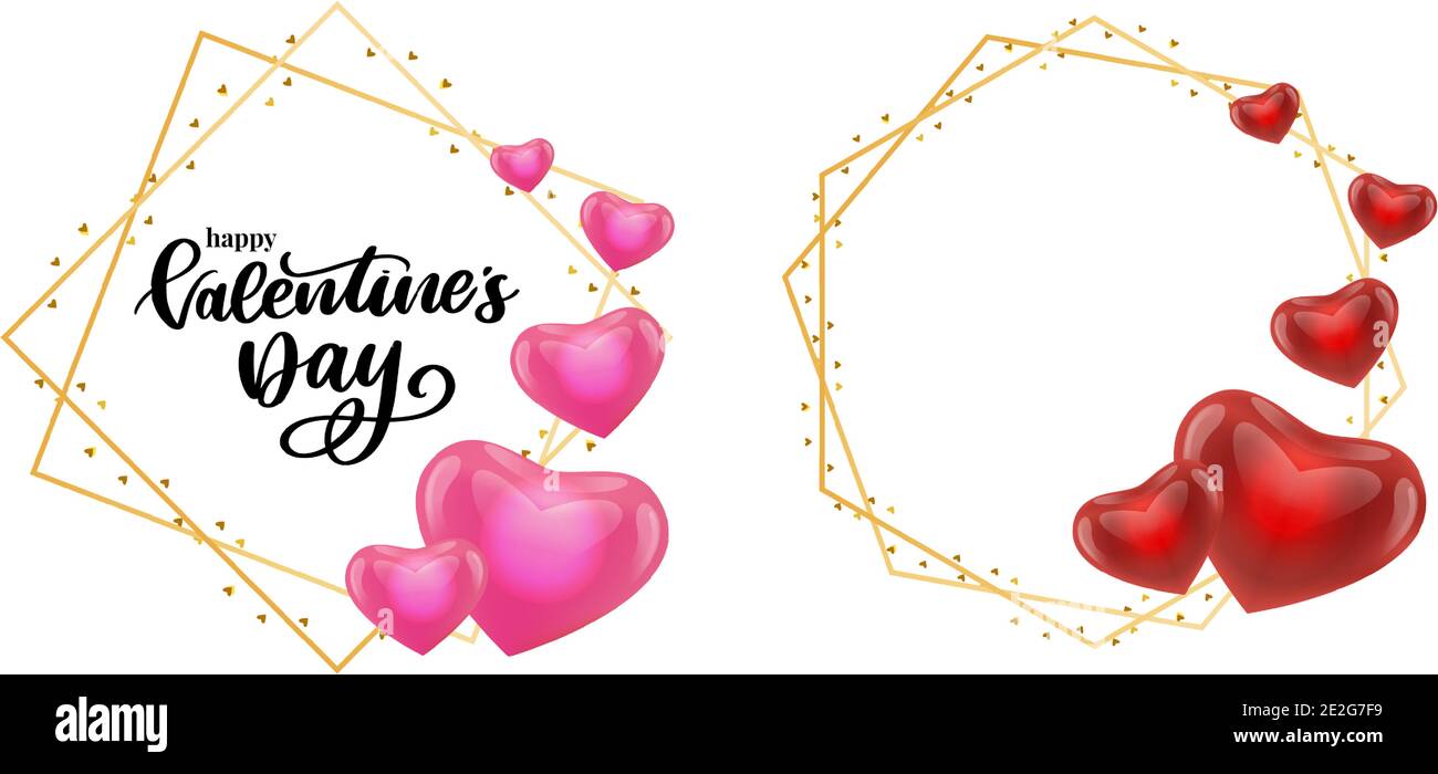 Vector elements for Valentine's day design elements. Typography poster ...