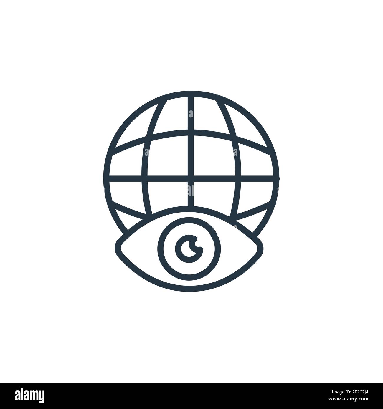 Visit outline vector icon. Thin line black visit icon, flat vector ...