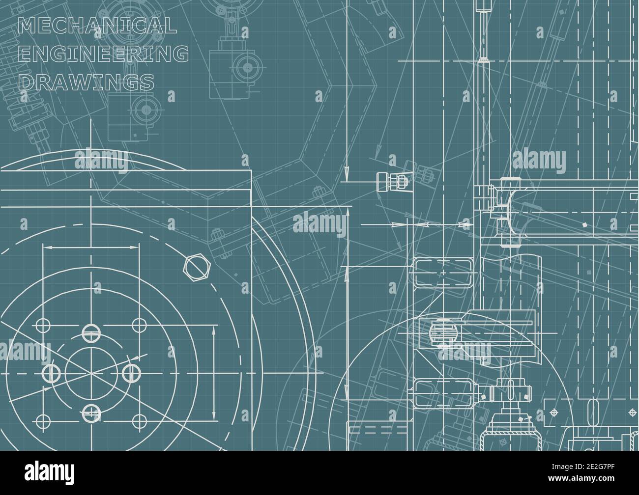 Vector engineering illustration. Computer aided design systems ...