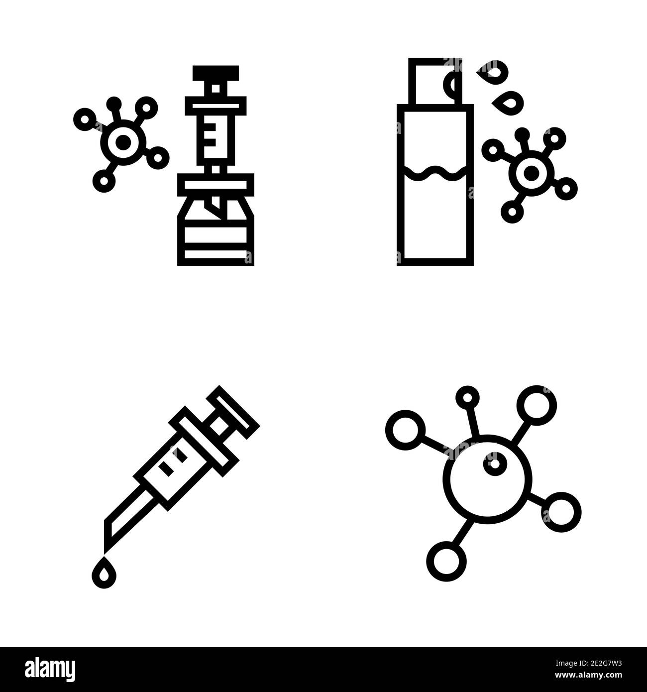 Virus protection line icon Black and White Stock Photos & Images - Alamy