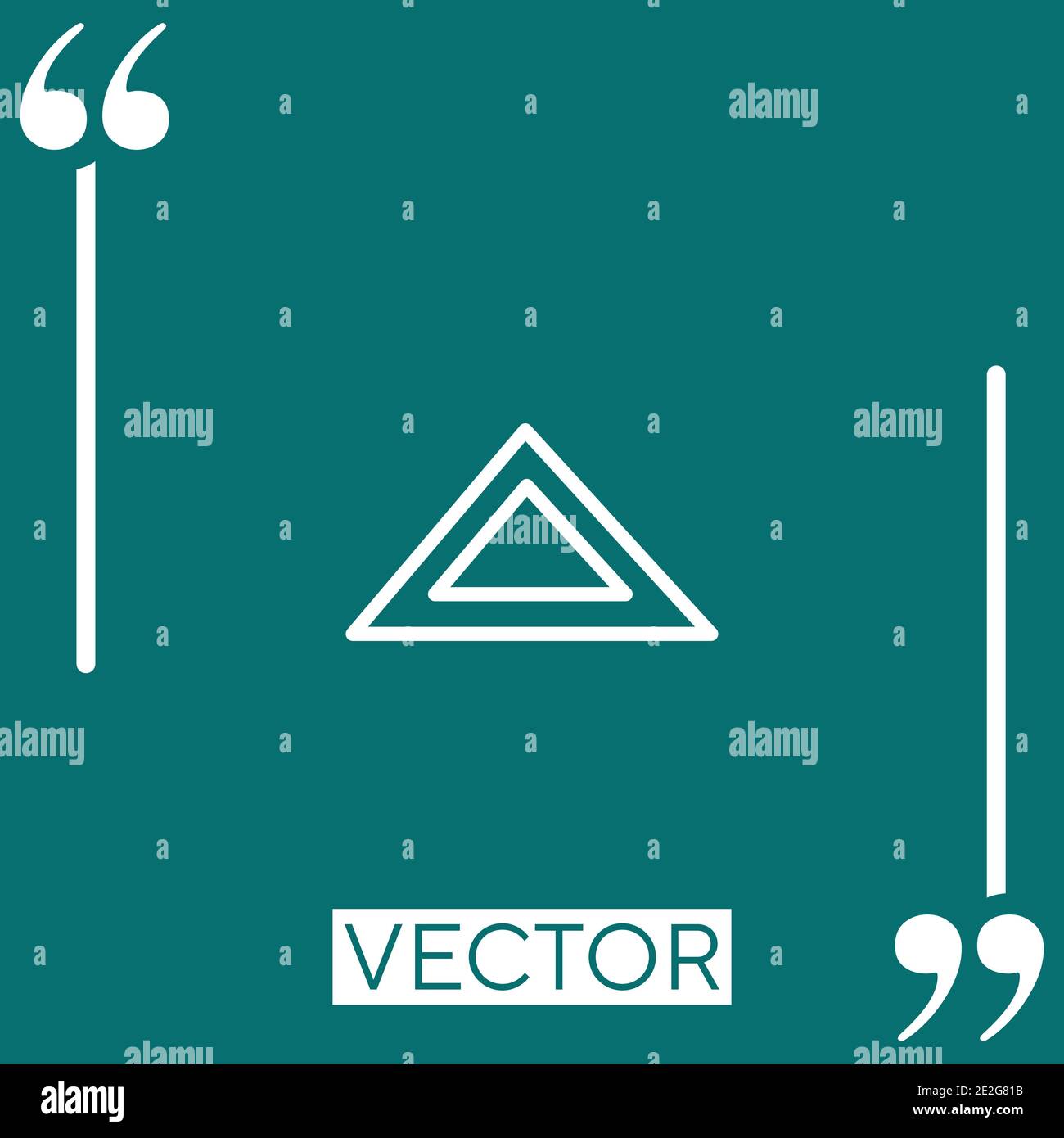 triangular shape outline vector icon Linear icon. Editable stroke line ...