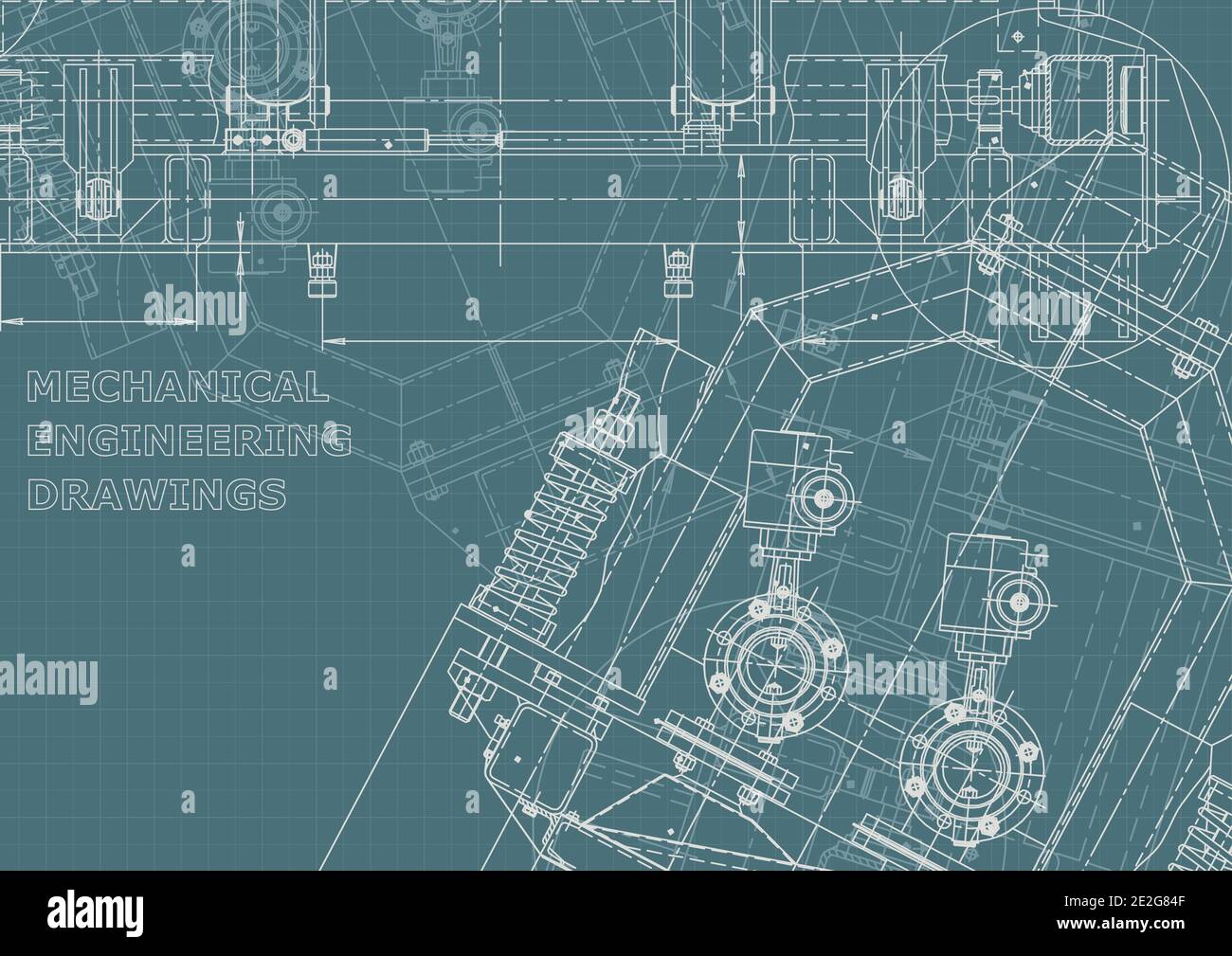 Corporate Identity. Mechanical engineering drawing. Machine-building ...