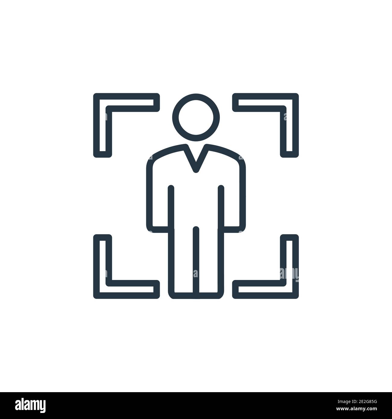 Body scan outline vector icon. Thin line black body scan icon, flat ...