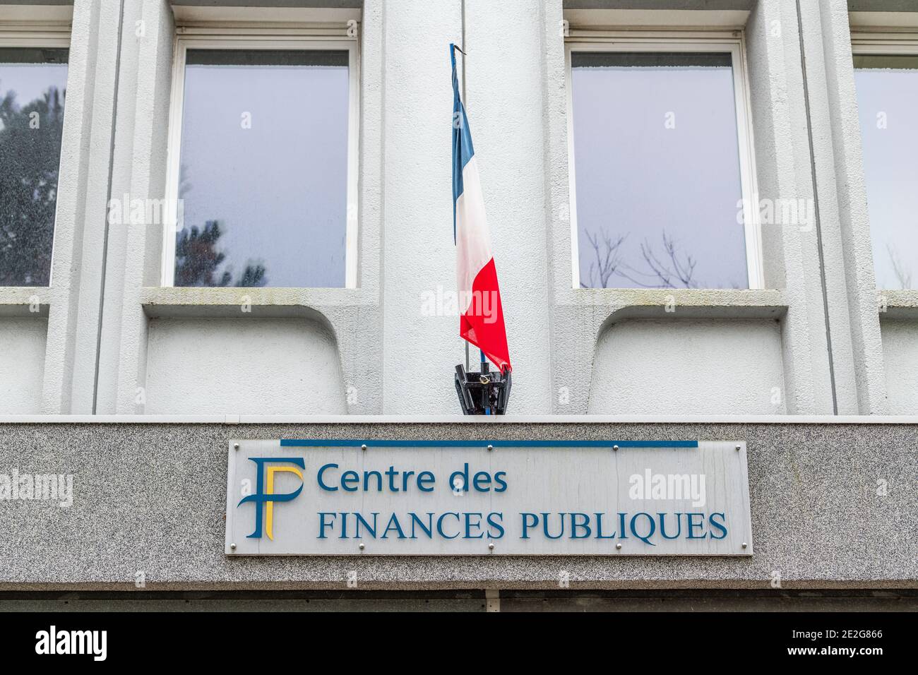 Calais, France - January 13,2020 : French public finances logo on a ...