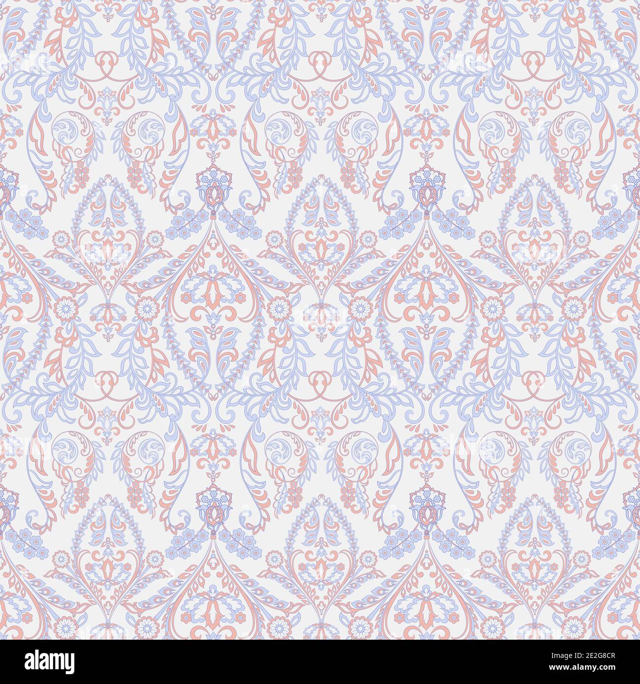 Vector Baroque floral pattern. Seamless classic floral ornament Stock ...
