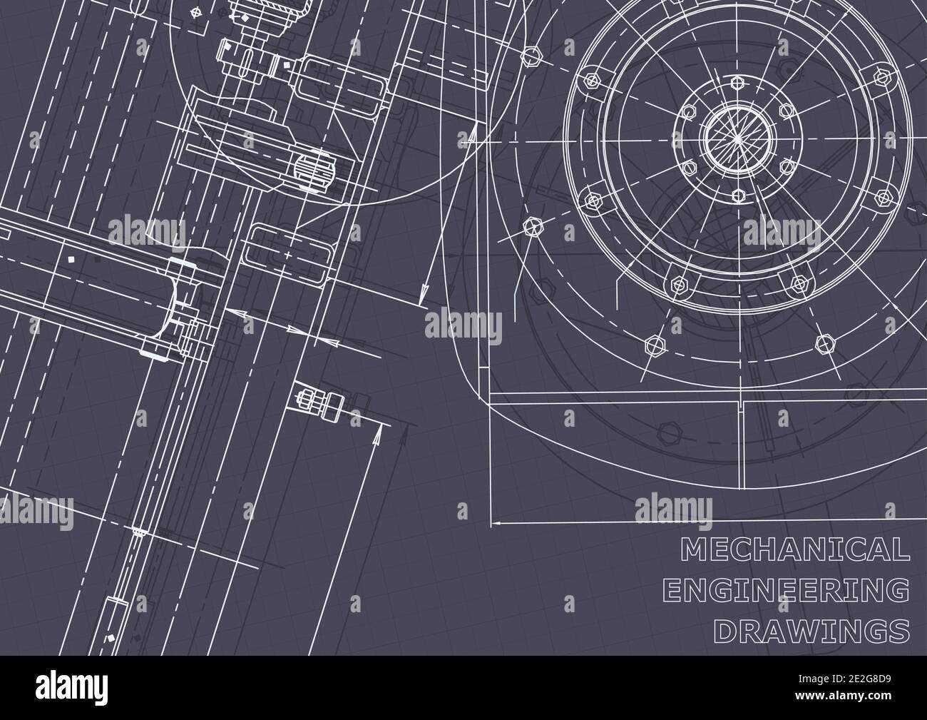 Blueprint. Vector engineering illustration. Cover, flyer, banner Stock ...