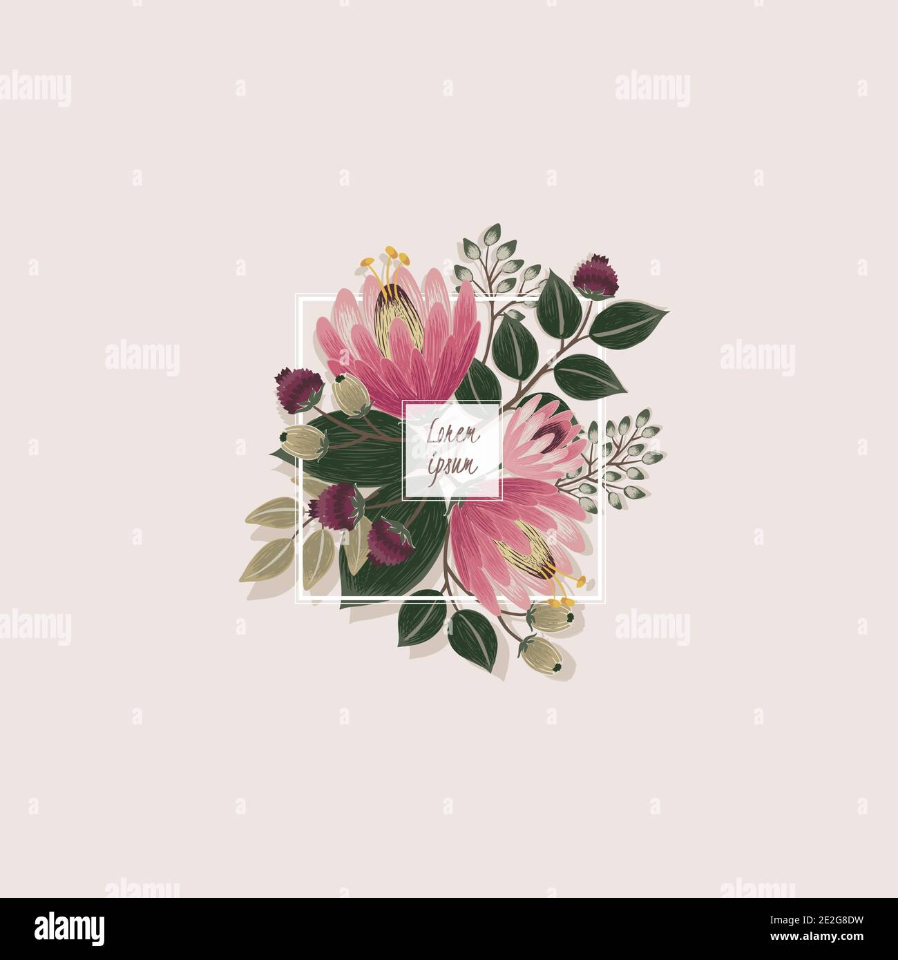 Contents of Flower Deco Art Materials Stock Vector Image & Art - Alamy