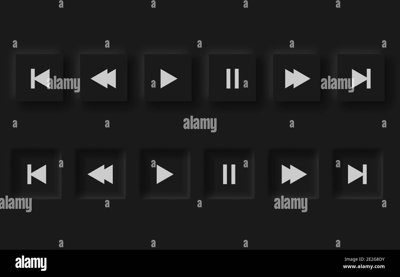 Playback buttons Stock Vector Images - Alamy