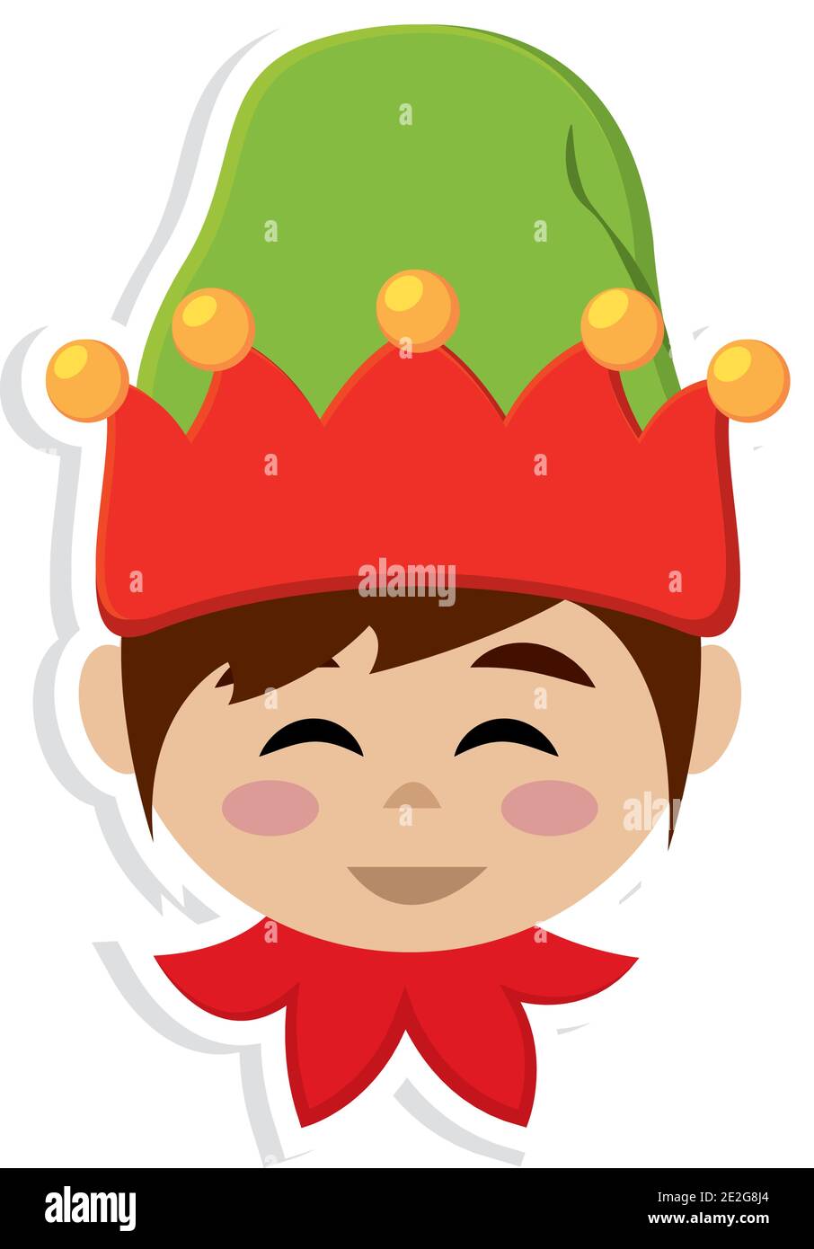 Isolated elf cartoon. Santas helper. Christmas character - Vector Stock ...