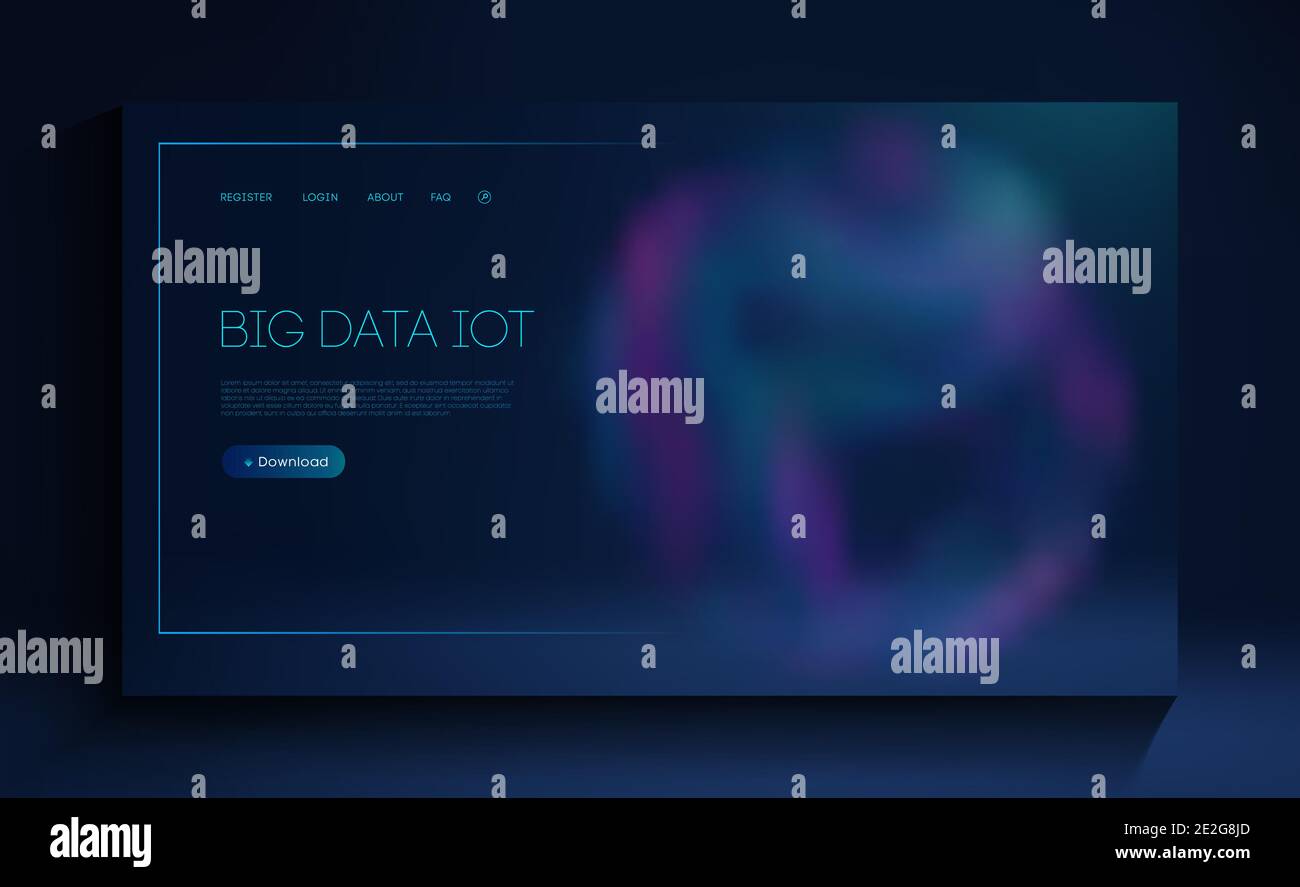 Big data iot. Digital communication abstract technology background ...