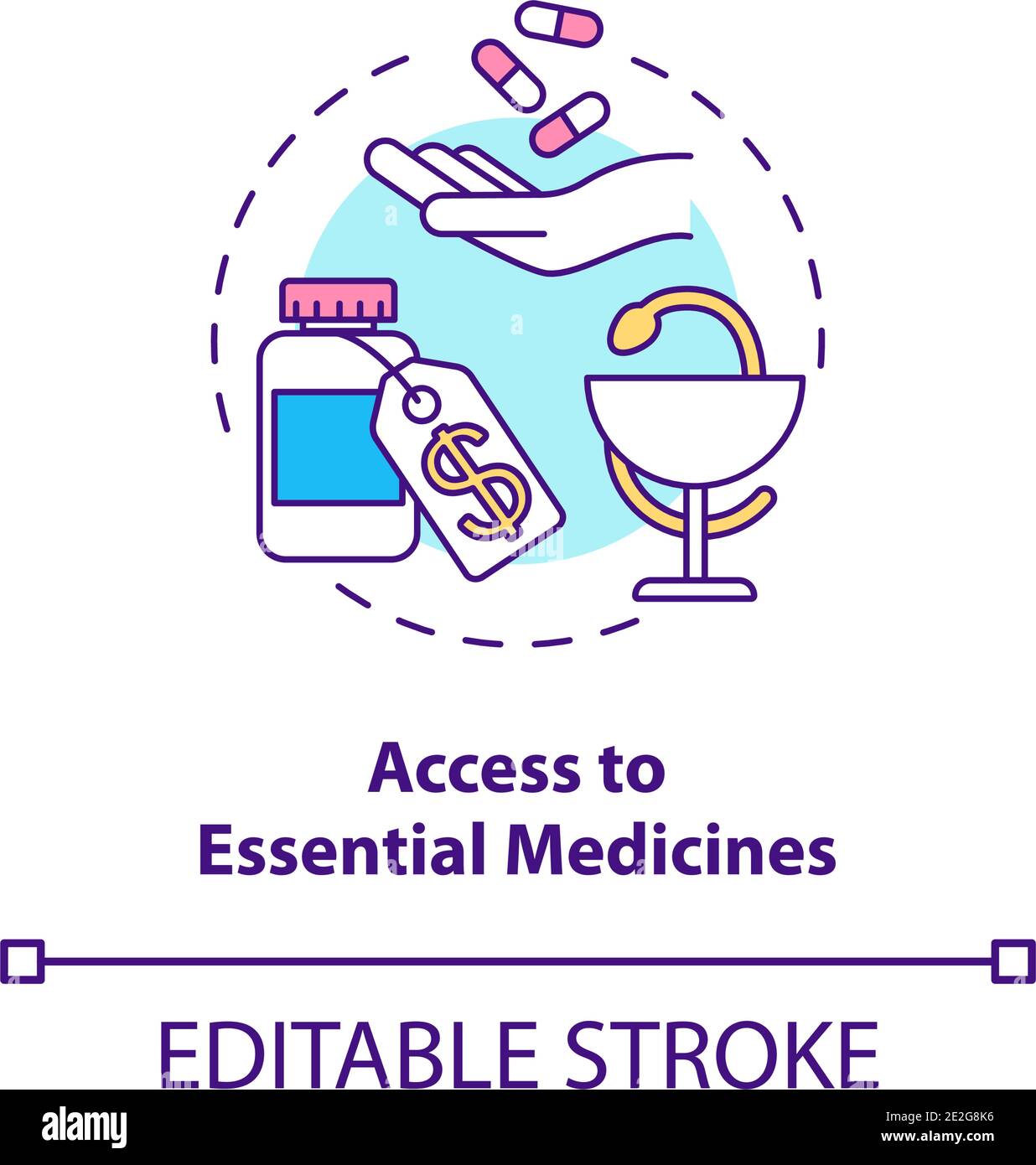 Access to essential medicines concept icon Stock Vector Image & Art - Alamy