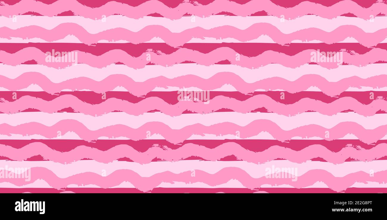 Seamless original pattern. Long color stripe, waves. Vector abstract ...