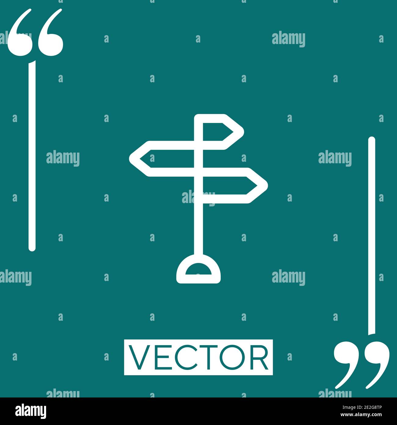 directions vector icon Linear icon. Editable stroked line Stock Vector ...