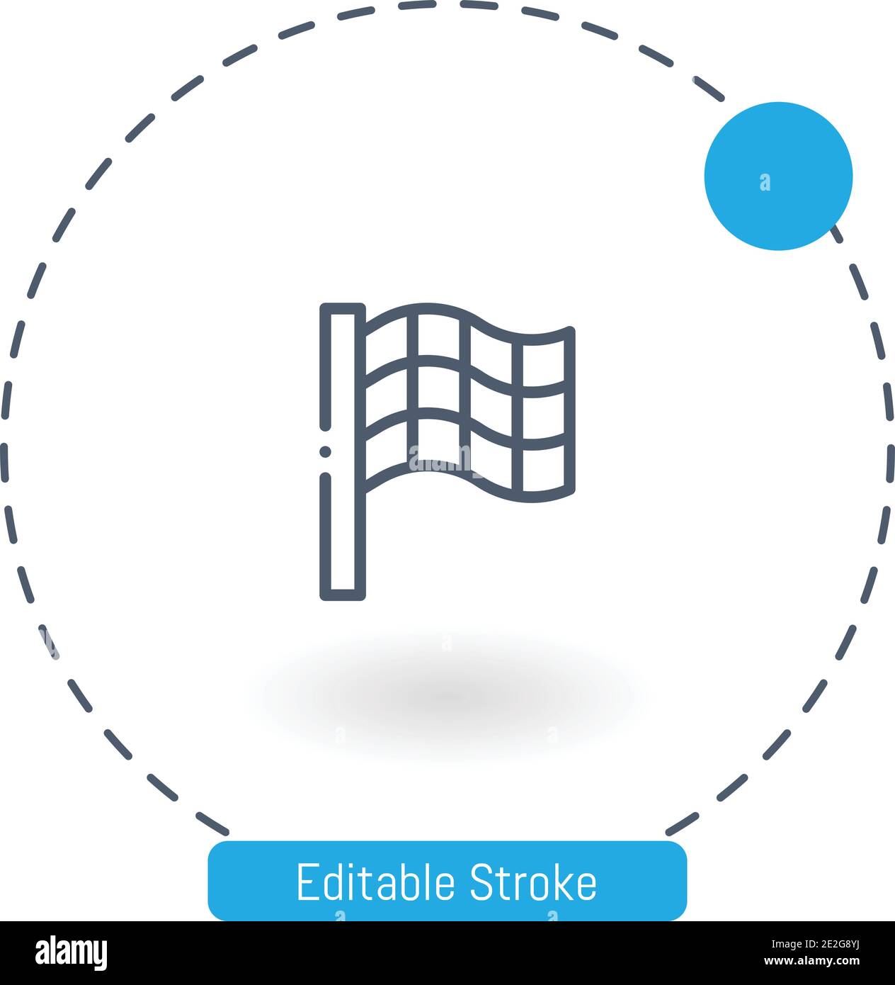 checkered flag vector icon editable stroke outline icons for web and ...