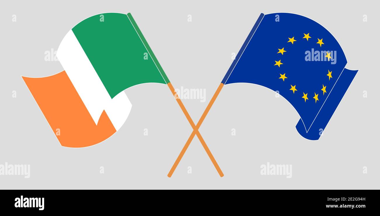 Irish tricolour eu and dublin flags Stock Vector Images - Alamy