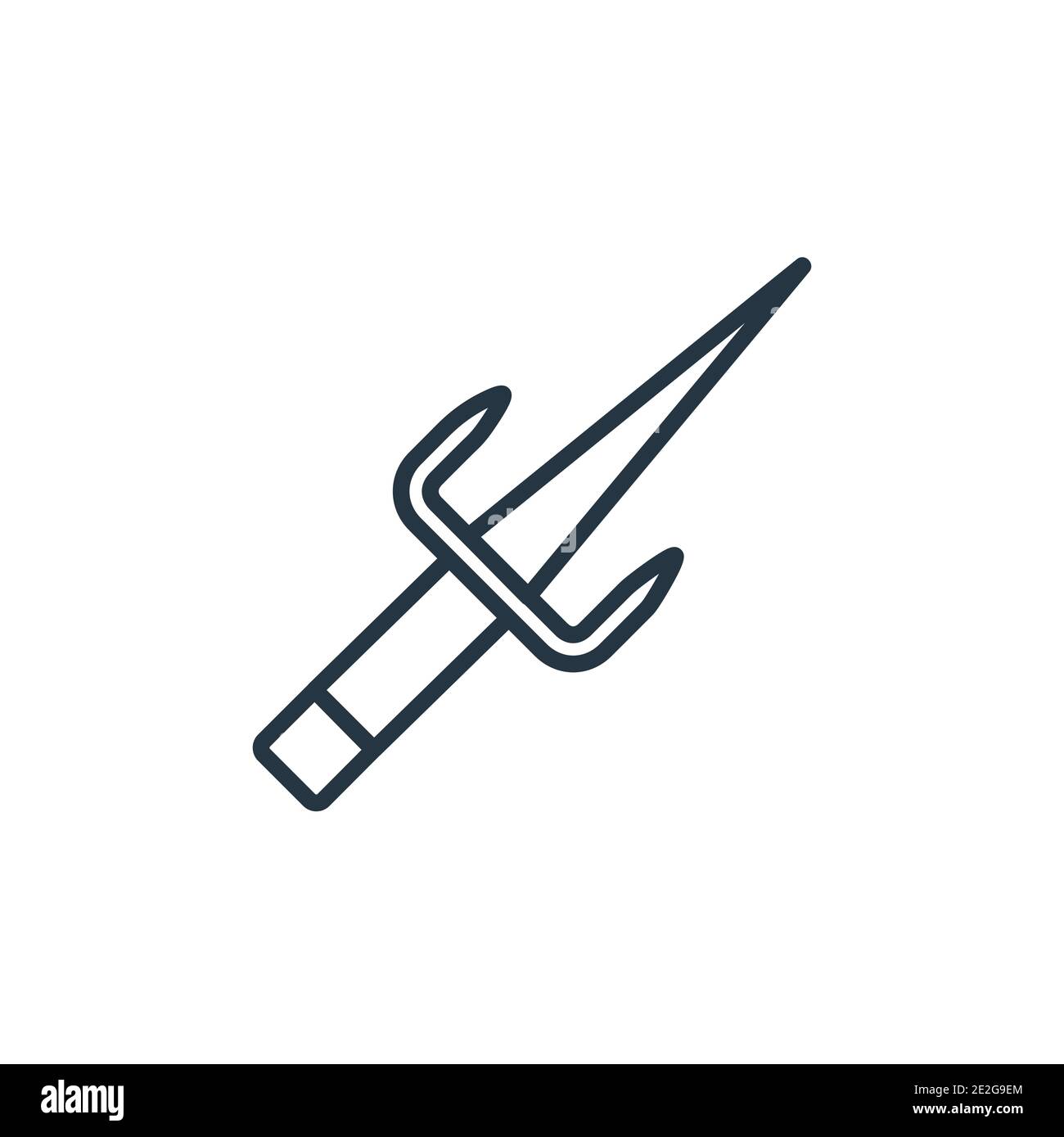 Sai outline vector icon. Thin line black sai icon, flat vector simple ...