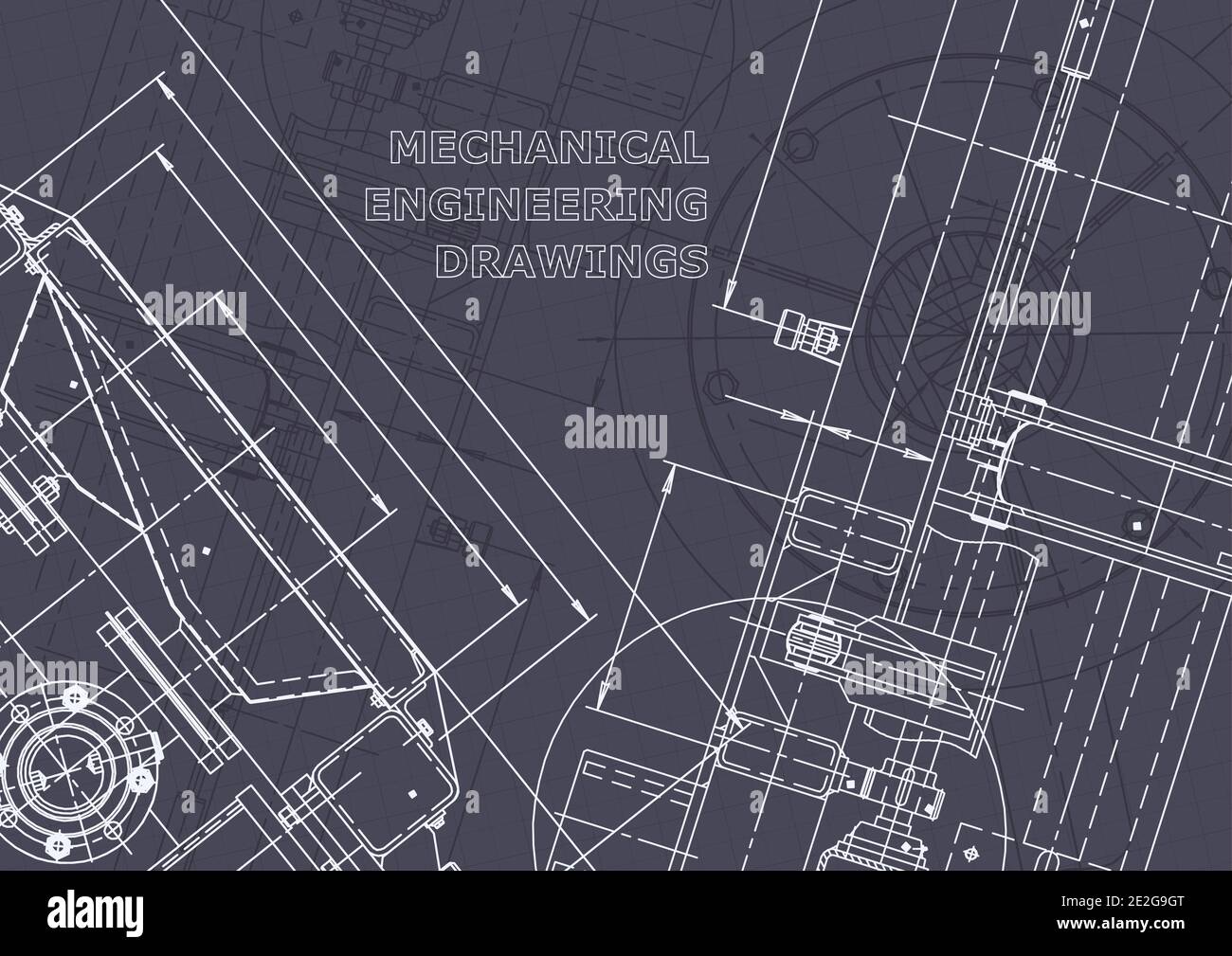 Blueprint. Vector engineering illustration. Computer aided design ...