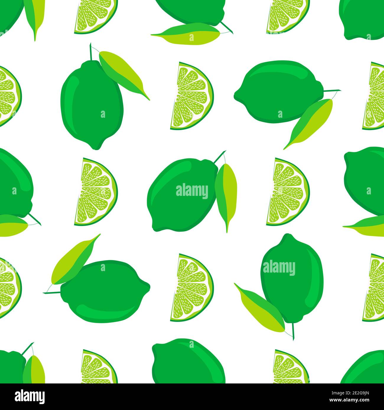 Illustration on theme big colored seamless green lime, bright fruit ...