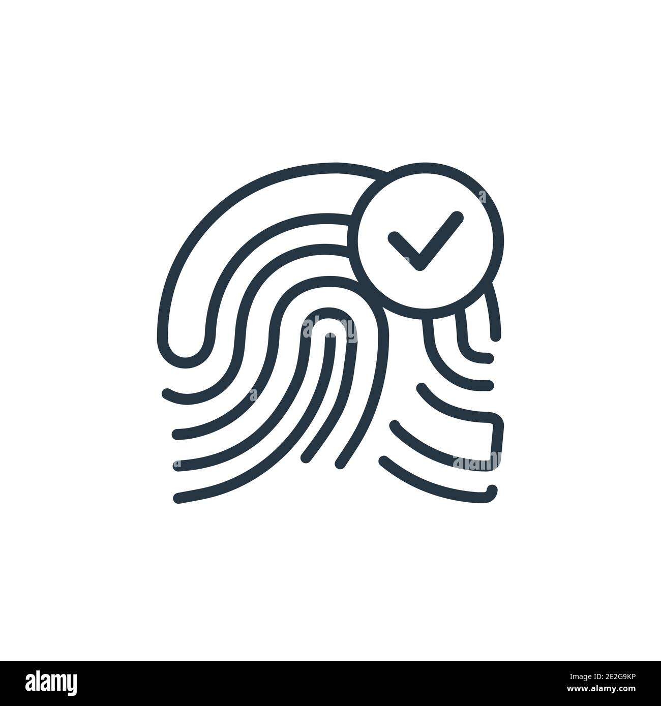 Biometrics outline vector icon. Thin line black biometrics icon, flat ...