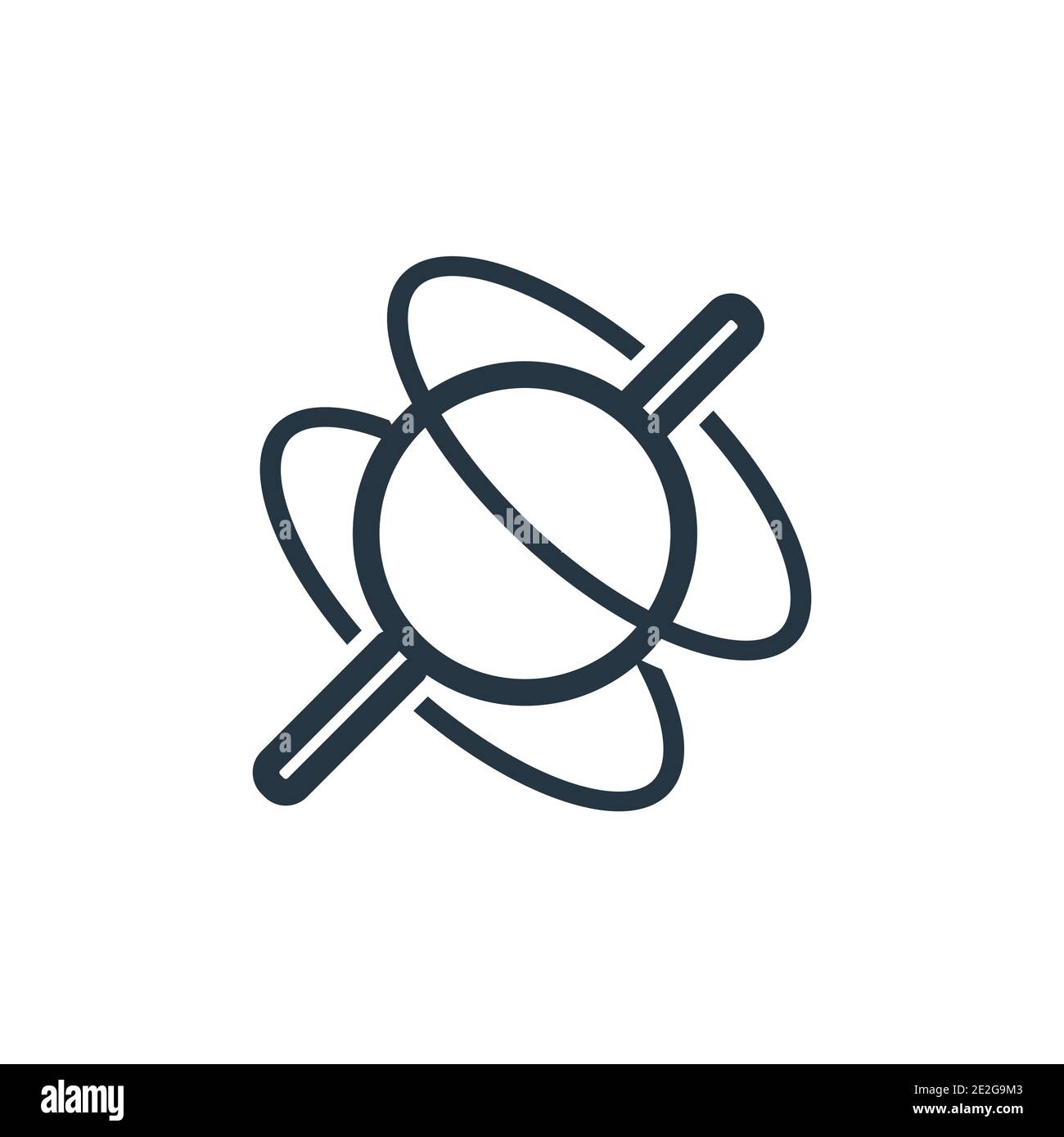 Quasar outline vector icon. Thin line black quasar icon, flat vector ...