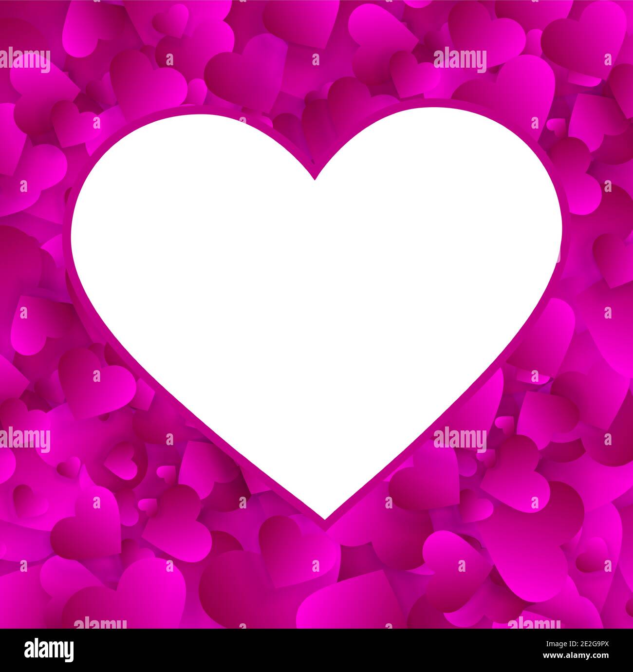 Heart frame vector empty border, love background Stock Vector Image ...