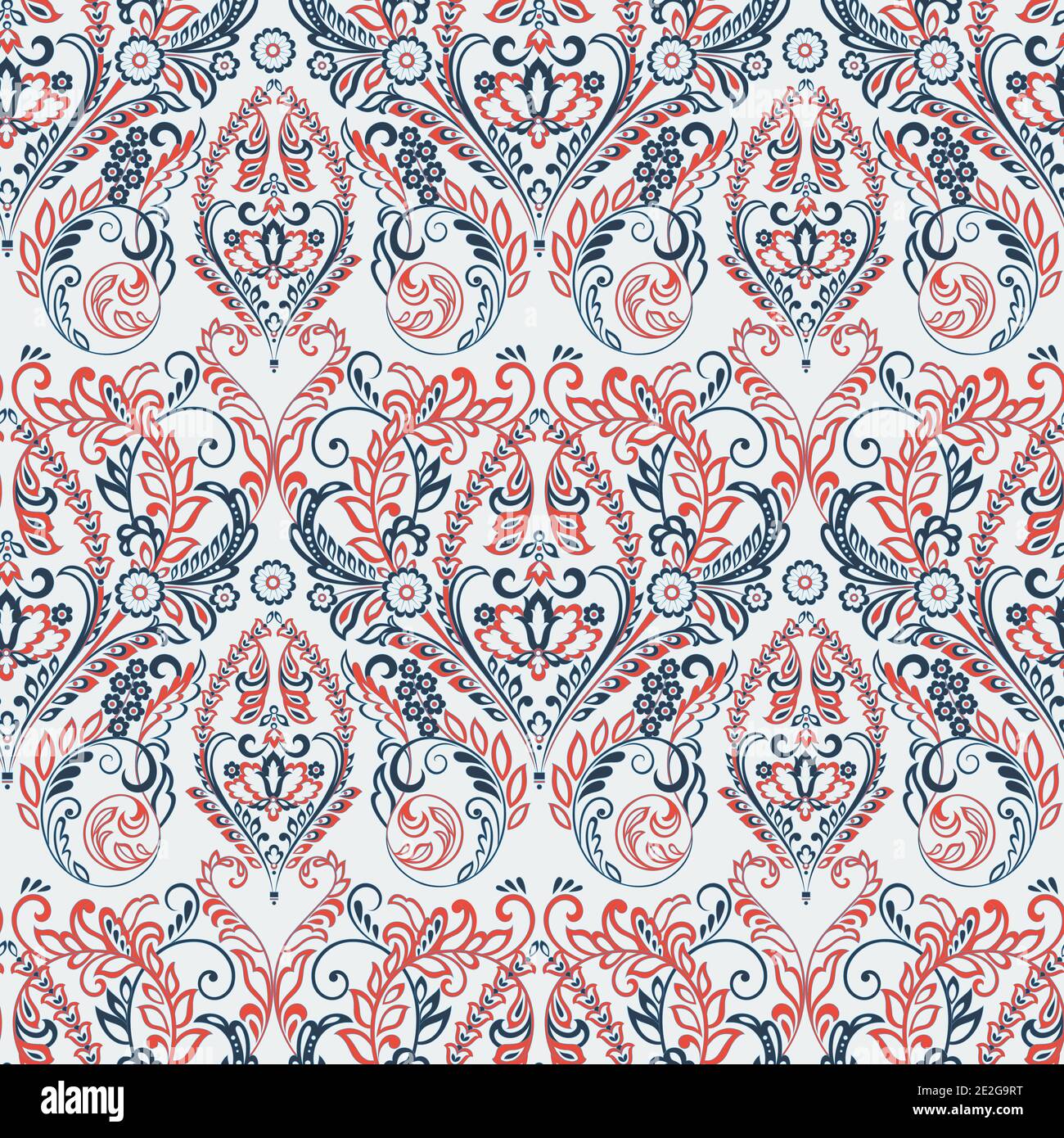 Baroque seamless floral pattern. Vector classic floral ornament Stock ...
