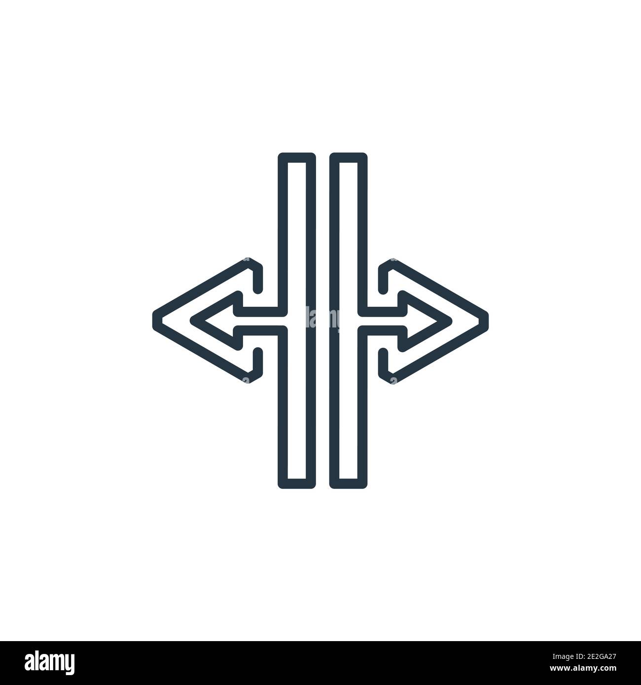 Split vertical arrows archer Stock Vector Images - Alamy