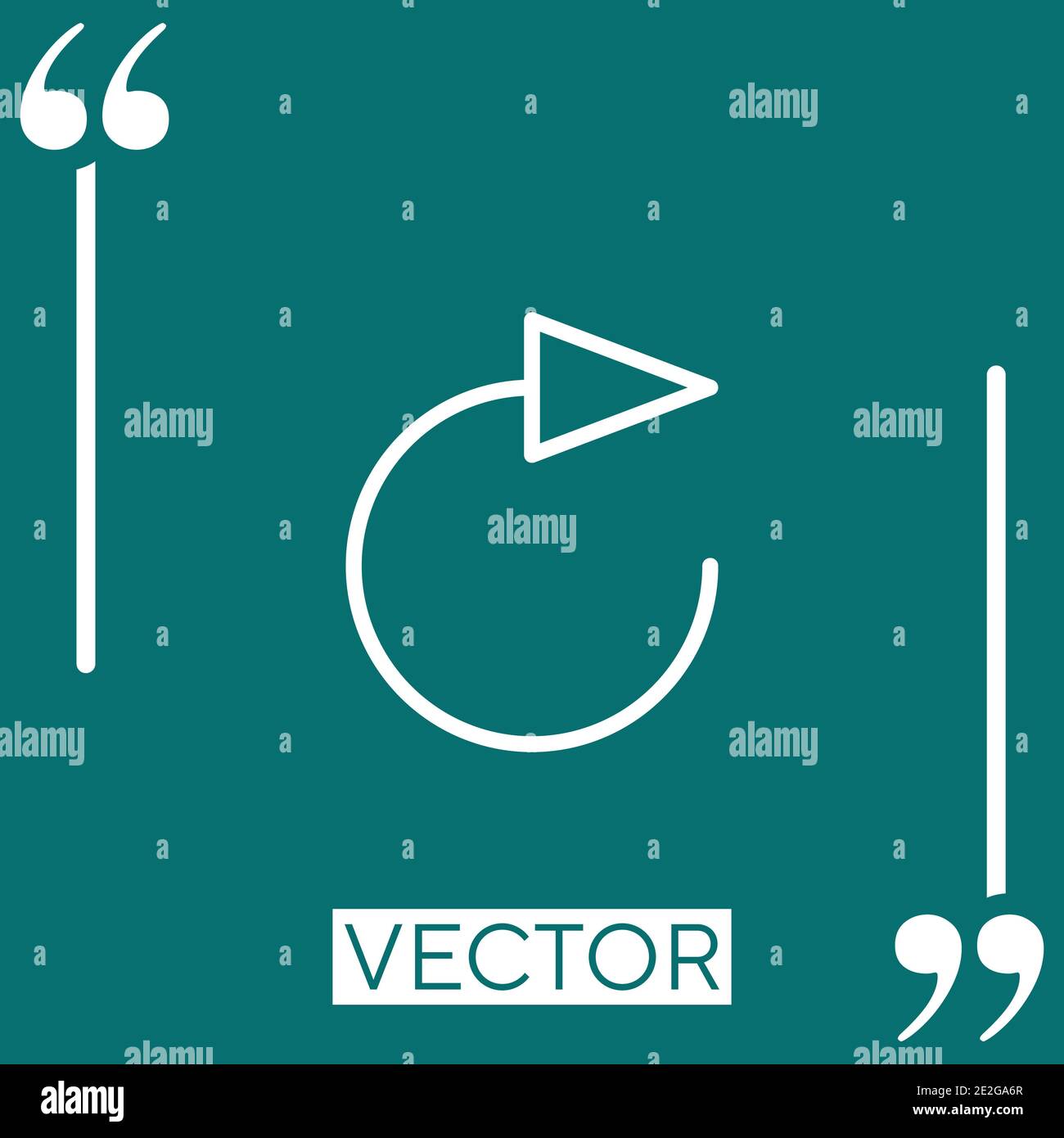 refresh symbol Linear icon. Editable stroke line Stock Vector Image ...