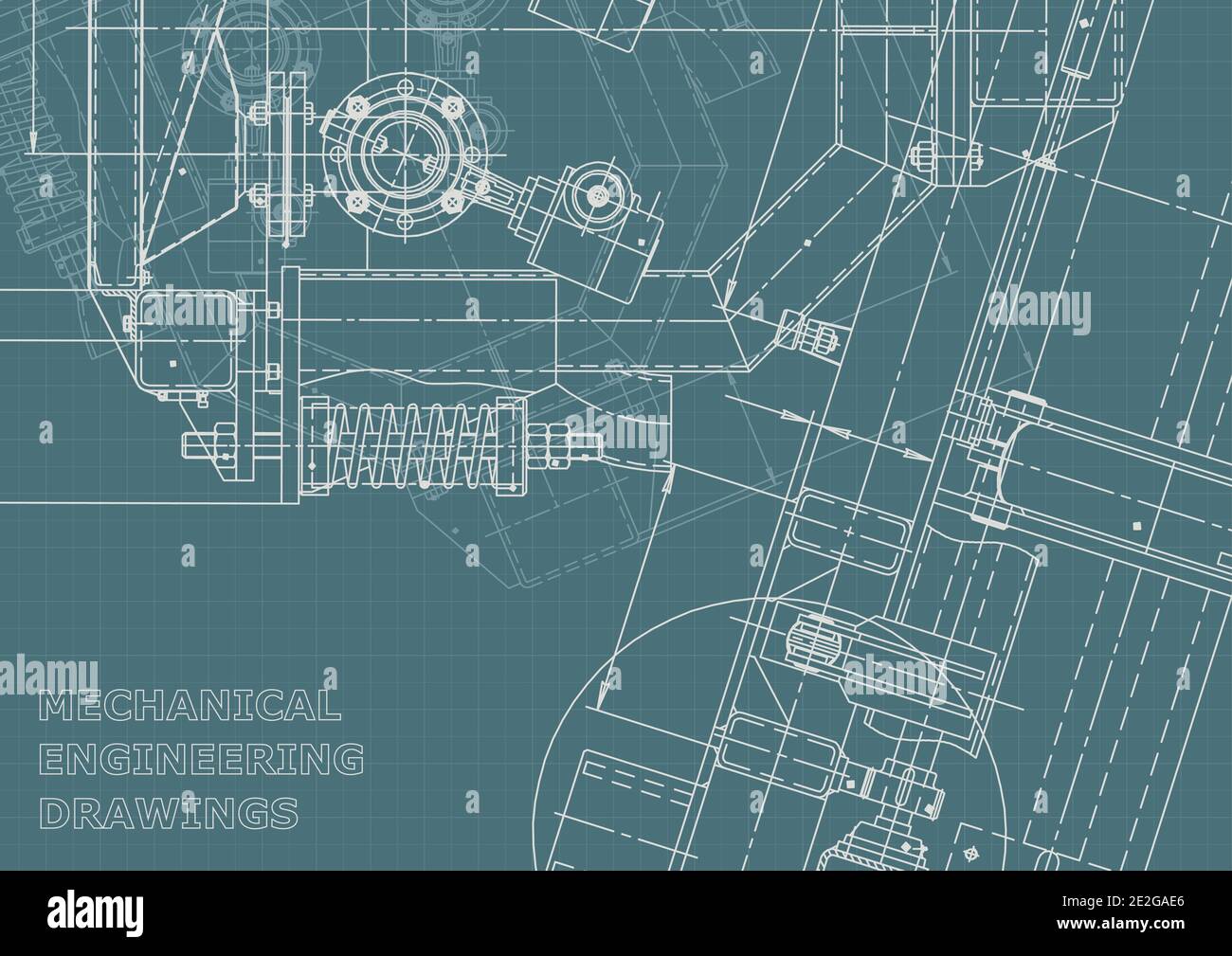 Sketch. Vector engineering illustration. Computer aided design systems ...